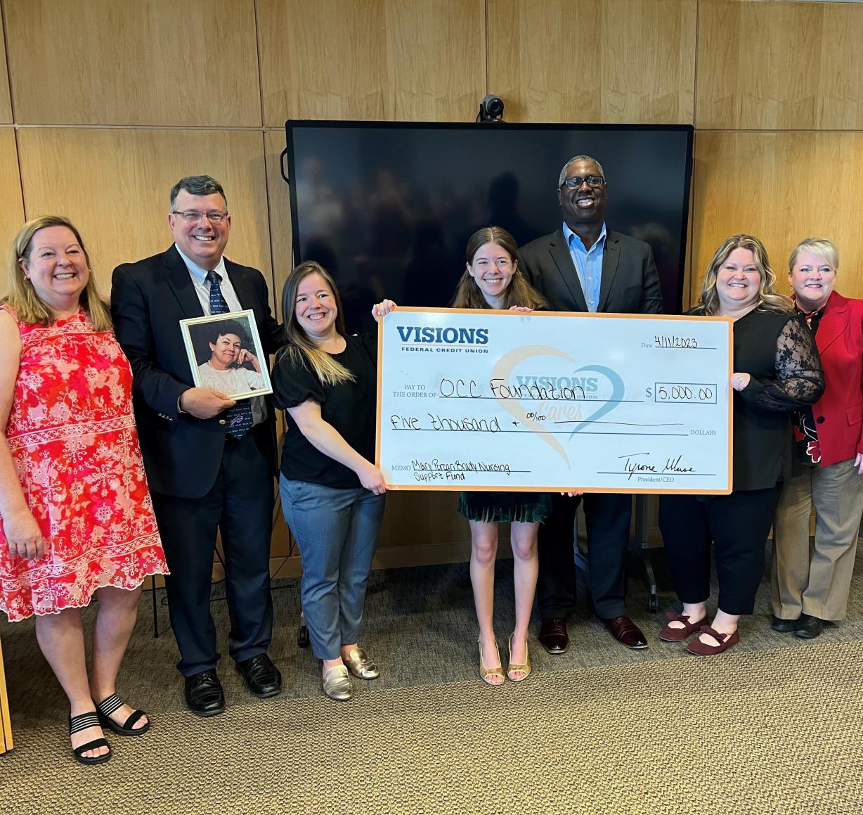 Visions Federal Credit Union Shows Support For OCC's Nursing Students | Onondaga Community College